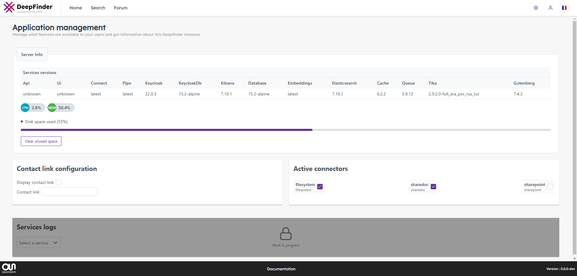 Application management | Deepfinder